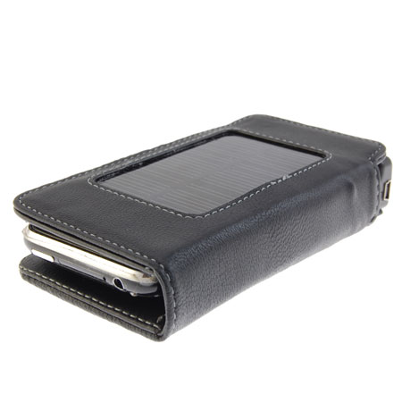 Apple iPhone 3G Solar Charging Case - Book Style - Black
