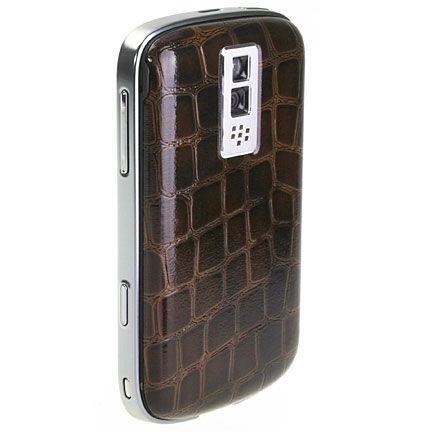 BlackBerry Bold Replacement Back Cover - Crocodile Leather Texture (Brown)
