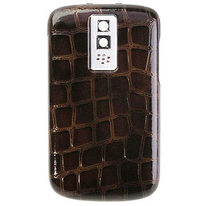 BlackBerry Bold Replacement Back Cover - Crocodile Leather Texture (Brown)