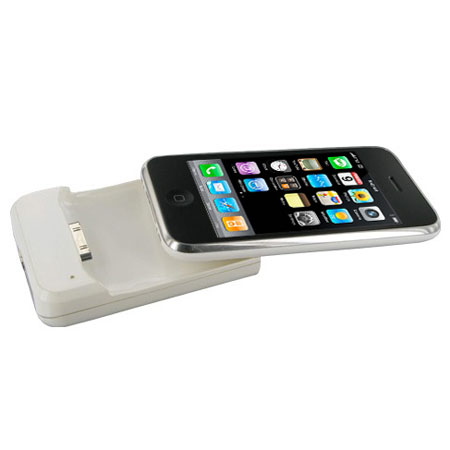 iPhone 3GS / 3G Desktop Dual Charging Dock + Battery Charger - White