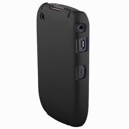 BlackBerry Curve Rubberized Hard Back Cover - Black