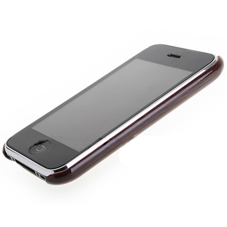 iPhone 3GS / 3G Wooden Style Back Case - Dark Wood