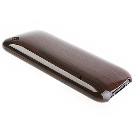 Coque iPhone 3GS / 3G imitation bois - Bois foncé