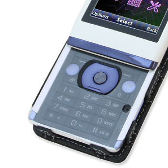 SmartEdge Leather Flip Case - Sony Ericsson Aino - Black