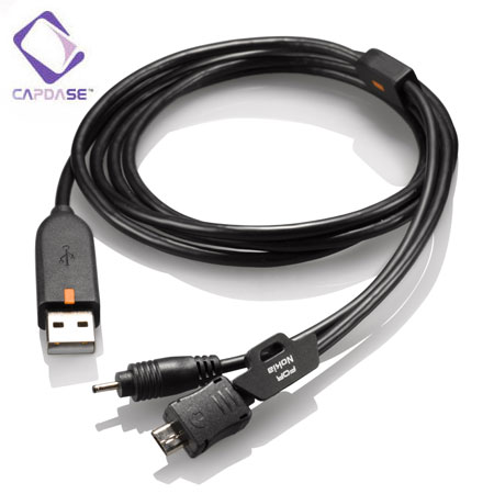 Capdase Dual Charger And USB Cable - Nokia 2mm and Micro USB