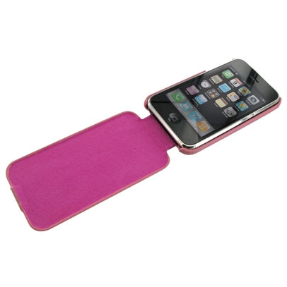 Exspect iPhone 3GS / 3G Leather Flip Case - Pink