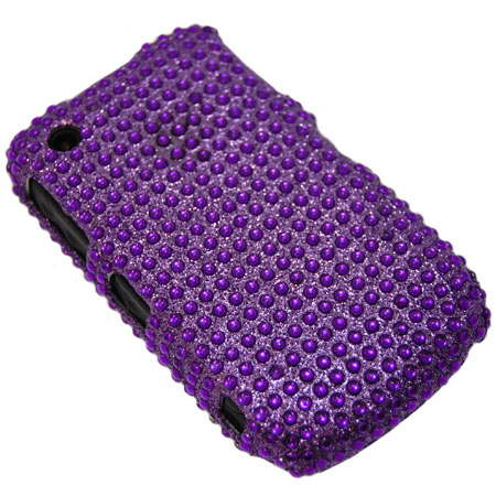 BlackBerry Curve Diamante Hard Back Cover - Purple