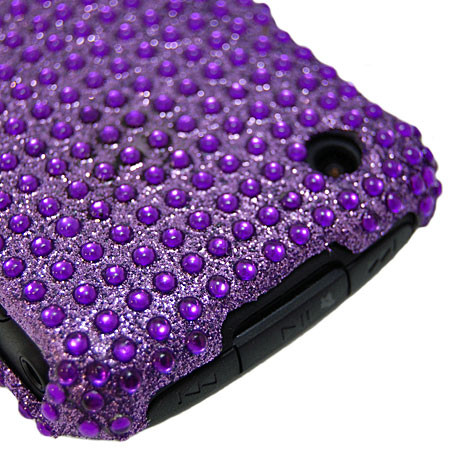 BlackBerry Curve Diamante Hard Back Cover - Purple