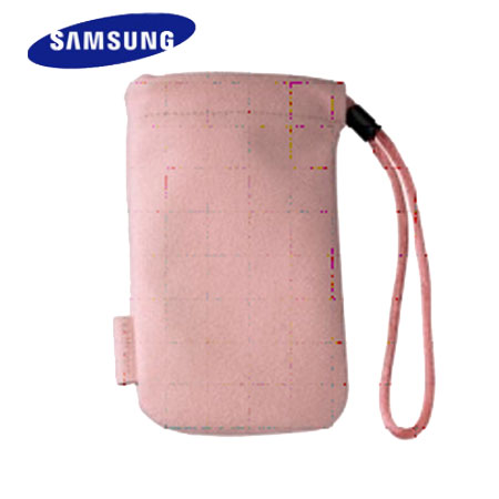 Samsung Universal Pink Suede Style Phone Sock with Pull System