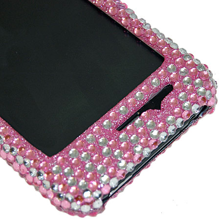 iPhone 3GS / 3G Full Diamond Protective Case - Pink Rose