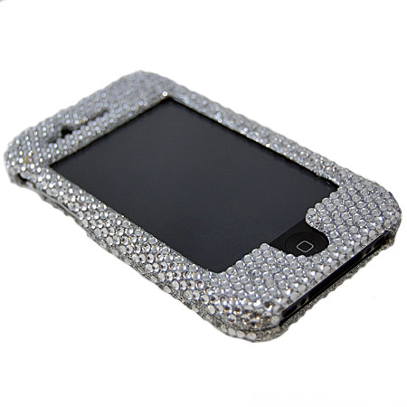 iPhone 3GS / 3G Full Diamond Protective Case - Silver