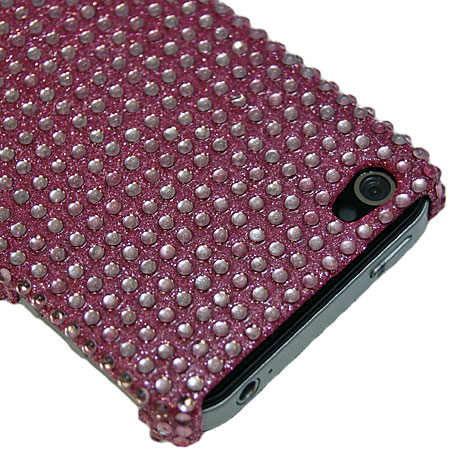 iPhone 4 Diamante Hard Back Cover - Pink