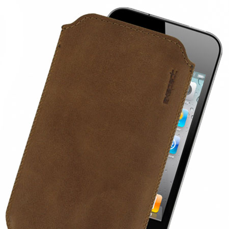 Exspect Luxury Suede Slip Case For iPhone 4 - Brown