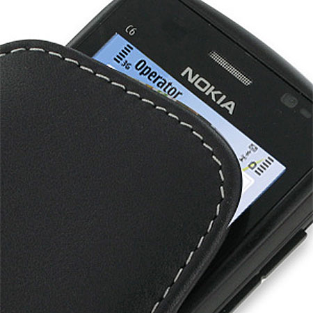 PDair Vertical Leather Pouch Case - Nokia C6
