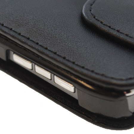 Nokia E72 Leather-Effect Flip Case - Black