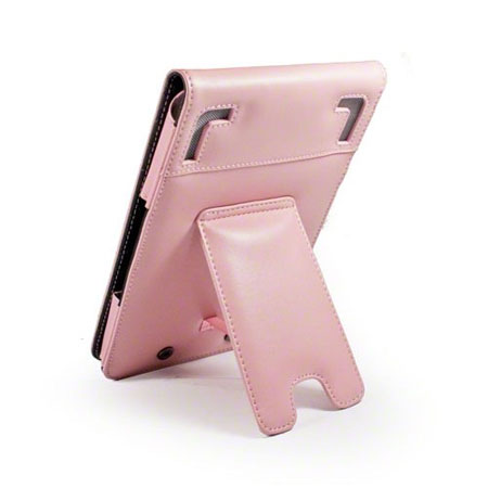 Tuff-Luv Leather Case Cover & Stand for Amazon Kindle - Pink