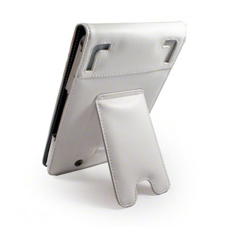 Tuff-Luv Leather Kindle Keyboard Case Cover & Stand - White