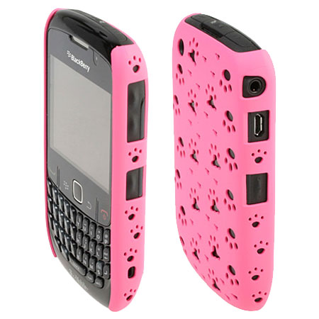 Footprints Case for Blackberry Curve - Pink