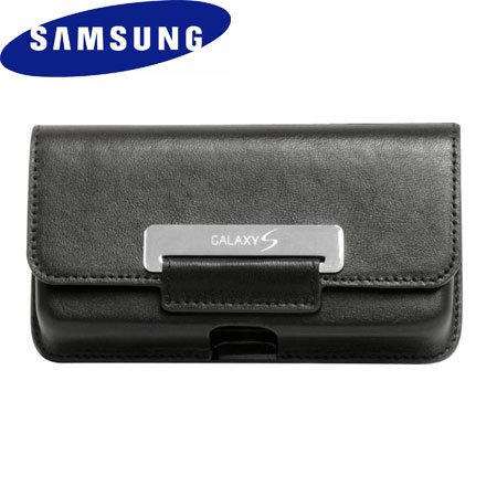 Samsung Leather Carry Pouch For Samsung Galaxy S i9000 - Black