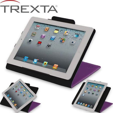 Trexta Rotating Folio Case for iPad 2 - Fuchsia