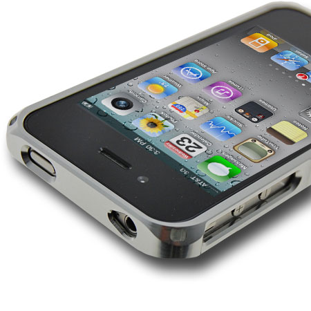 V-Smart Metal Bumper for iPhone 4 - Silver