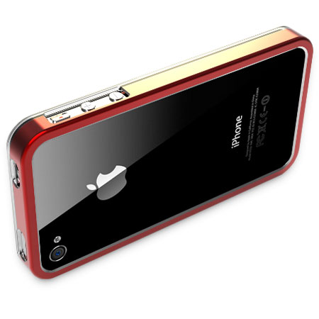 Pinlo United Aluminium Edge Case for iPhone 4S / 4 - Red