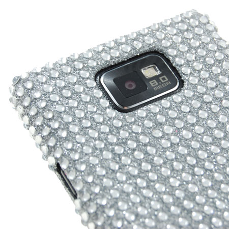 Diamante Back Cover for Samsung Galaxy S2 - Silver