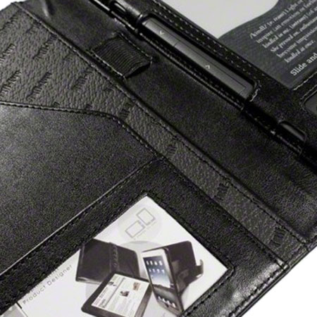 Tuff-Luv Spark Leather case cover with light - black