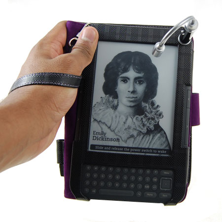 Luminous Case with Light for Amazon Kindle Keyboard - Black / Purple ...