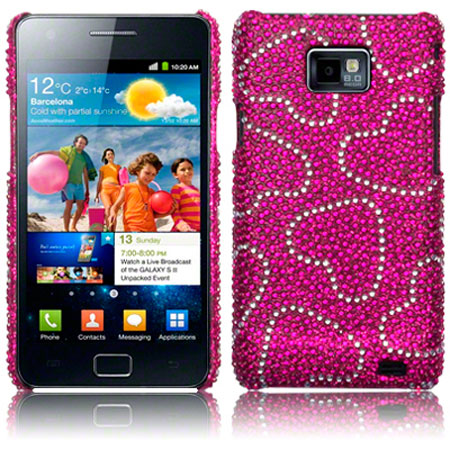 Samsung Galaxy S2 Diamante Back Cover - Love Hearts