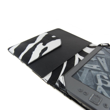 SD TabletWear Leather Style Book Case for Amazon Kindle - Zebra