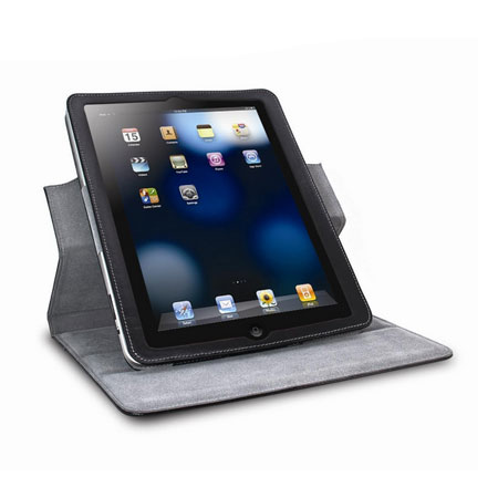Trenton Swivel Folio For iPad 3 / iPad 2 - Pewter Basket Weave