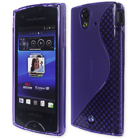FlexiShield Wave Case for Sony Ericsson Xperia ray - Purple