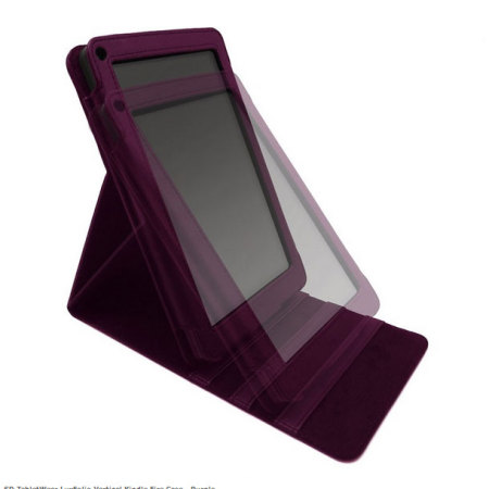 SD TabletWear LuxFolio Vertical Kindle Fire Case Purple