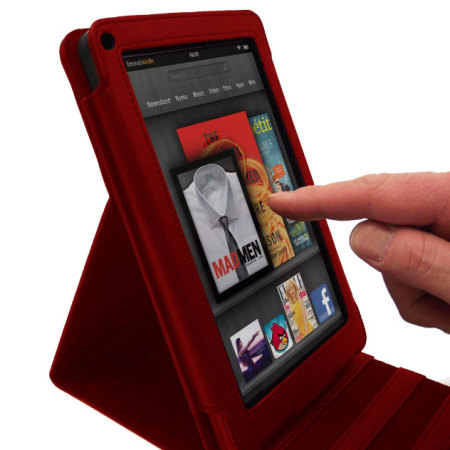SD TabletWear LuxFolio Vertical Kindle Fire Case - Red