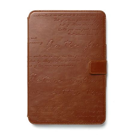 Zenus Lettering Diary iPad Mini 2 - Brown
