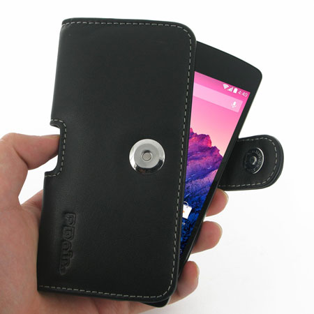 PDair Leather Horizontal Pouch for Nexus 5 - Black