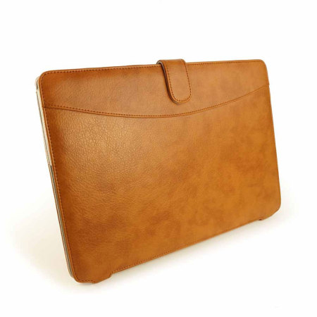 Tuff Luv Vegan Leather Macbook Air 13 inch Case -Brown