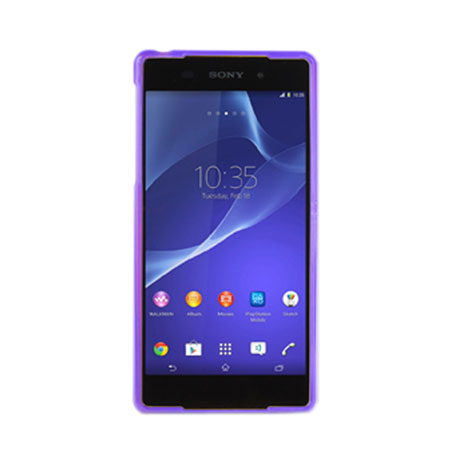 Sony Xperia Z2 Soft Case with Fluorescent Bumper - Purple