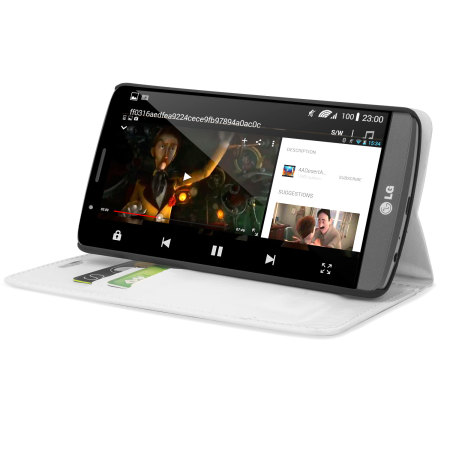 Encase Leather-Style LG G3 Wallet Case - White