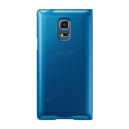 Official Samsung Galaxy S5 Mini S-View Premium Cover - Dimpled Blue