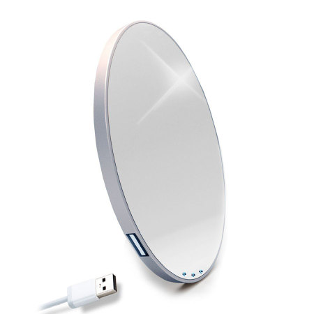 Compact Mirror Power Bank 3000mAh - Silver