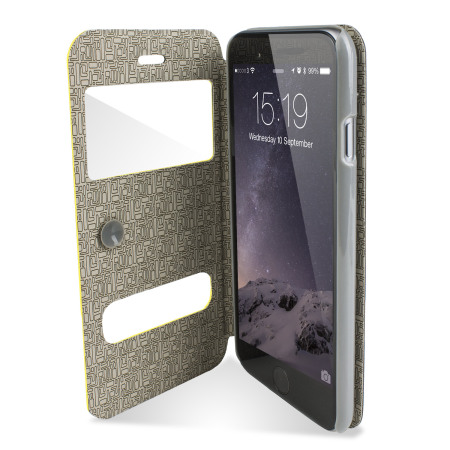 Encase Clear Window Flip and Stand iPhone 6S / 6 Case - Gold