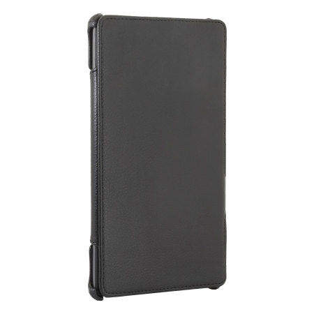 Encase Folding Sony Z3 Tablet Compact Leather-Style Stand Case - Black