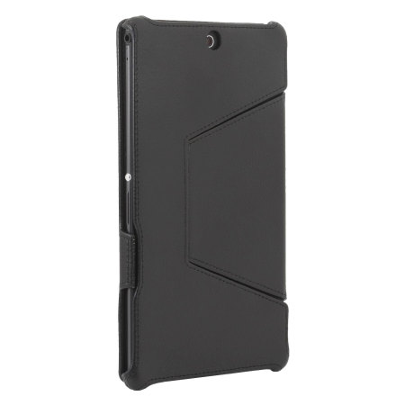 Encase Folding Sony Z3 Tablet Compact Leather-Style Stand Case - Black