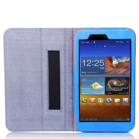 Leather Style Stand Case For Tesco Hudl 2 - Blue