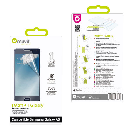 Muvit 2 Pack Matte & Glossy Samsung Galaxy A5 Screen Protectors