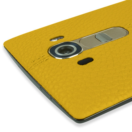LG G4 Yellow Leather Replacement Back Cover