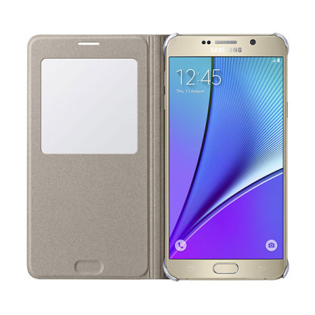 Official Samsung S-View Galaxy Note 5 Case - Gold