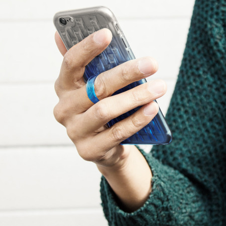 FlexiLoop iPhone 6S Gel Case with Finger Holder - Blue Fade